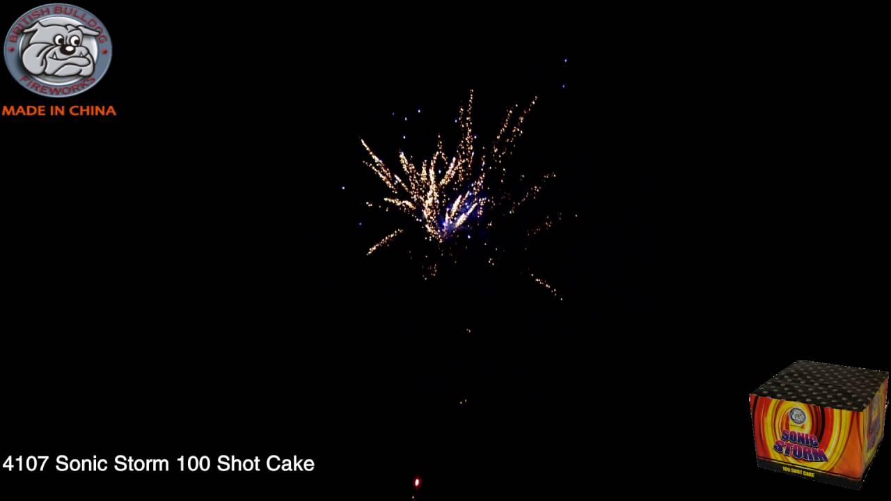 4107 Sonic Storm 100 Shot Cake - YouTube