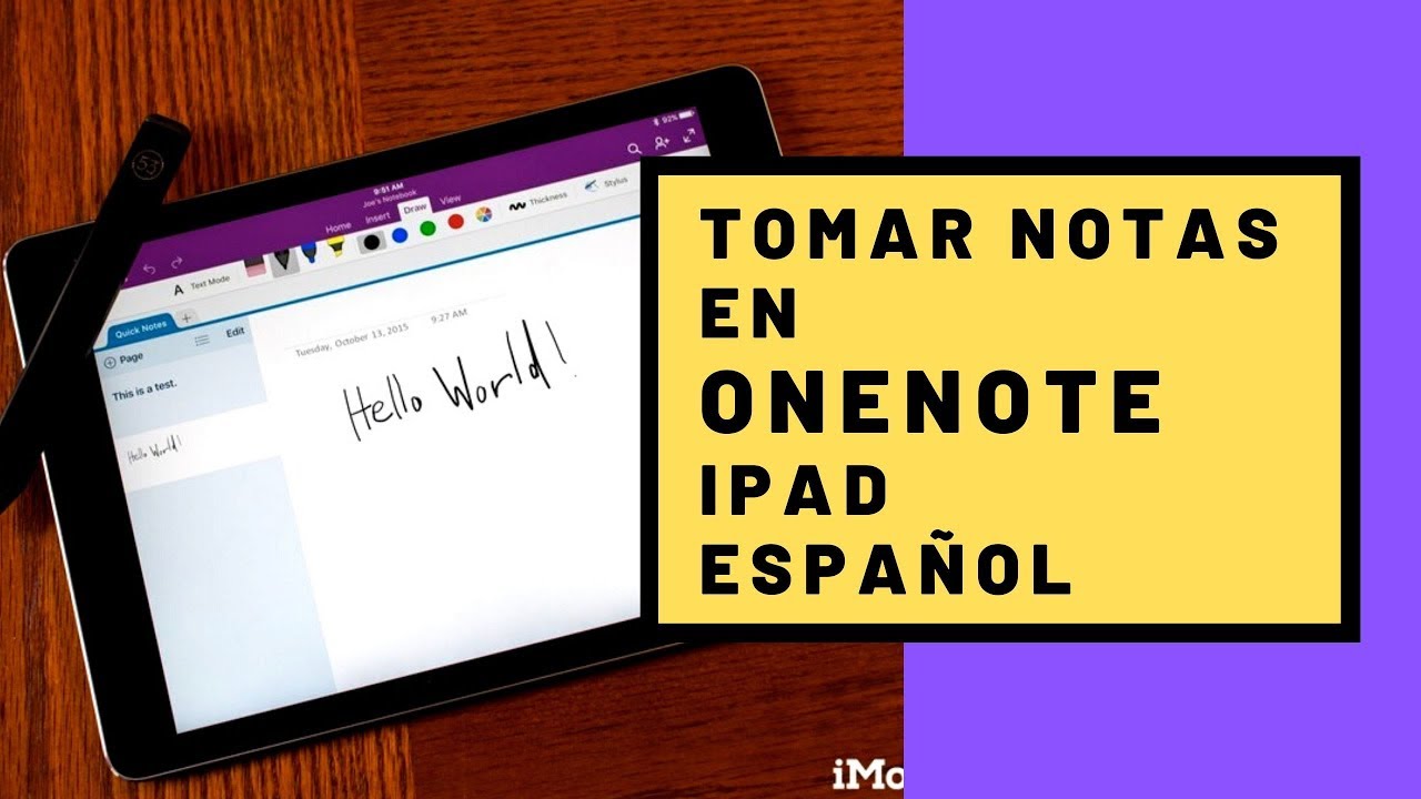 Tomar notas en OneNote para iPad - Español - YouTube
