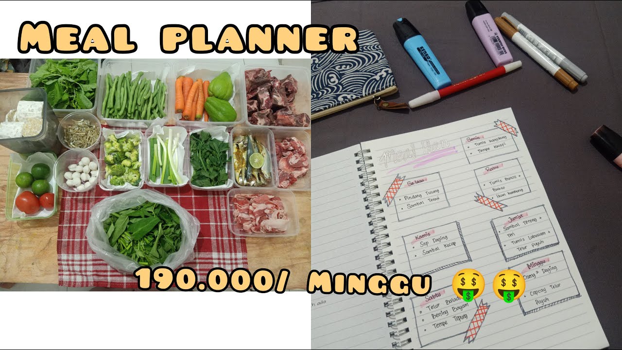 MEAL PLANNER | cocok untuk pemula | cara menyusun menu untuk seminggu ...