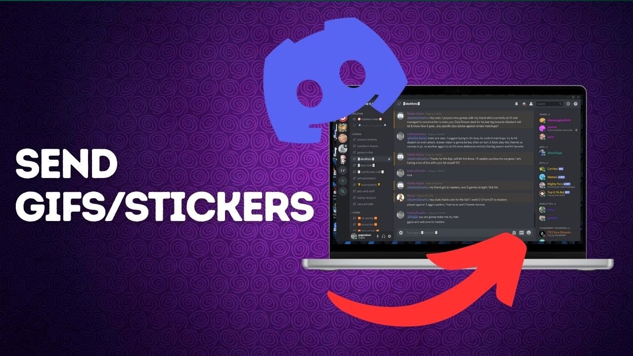 How to send gifs and stickers on Discord? - YouTube