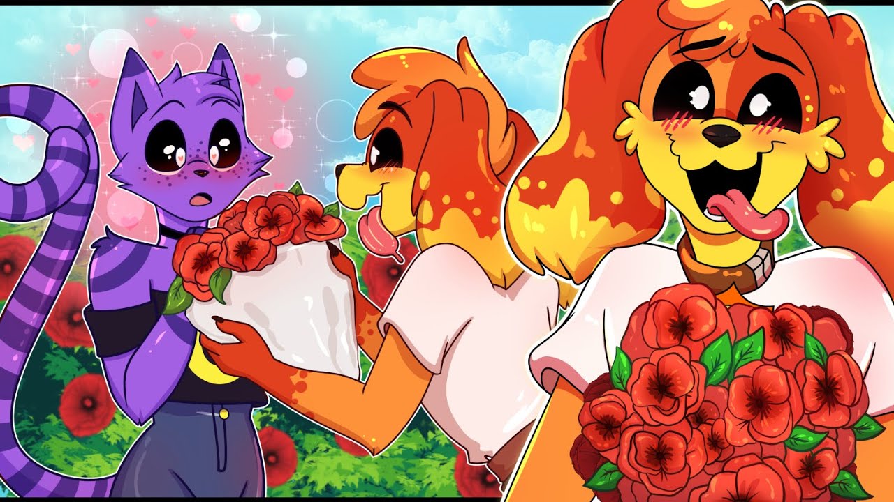 CatNap X DogDay's Cute Poppy Love | Poppy Playtime Chapter 3┃Comic Dub ...