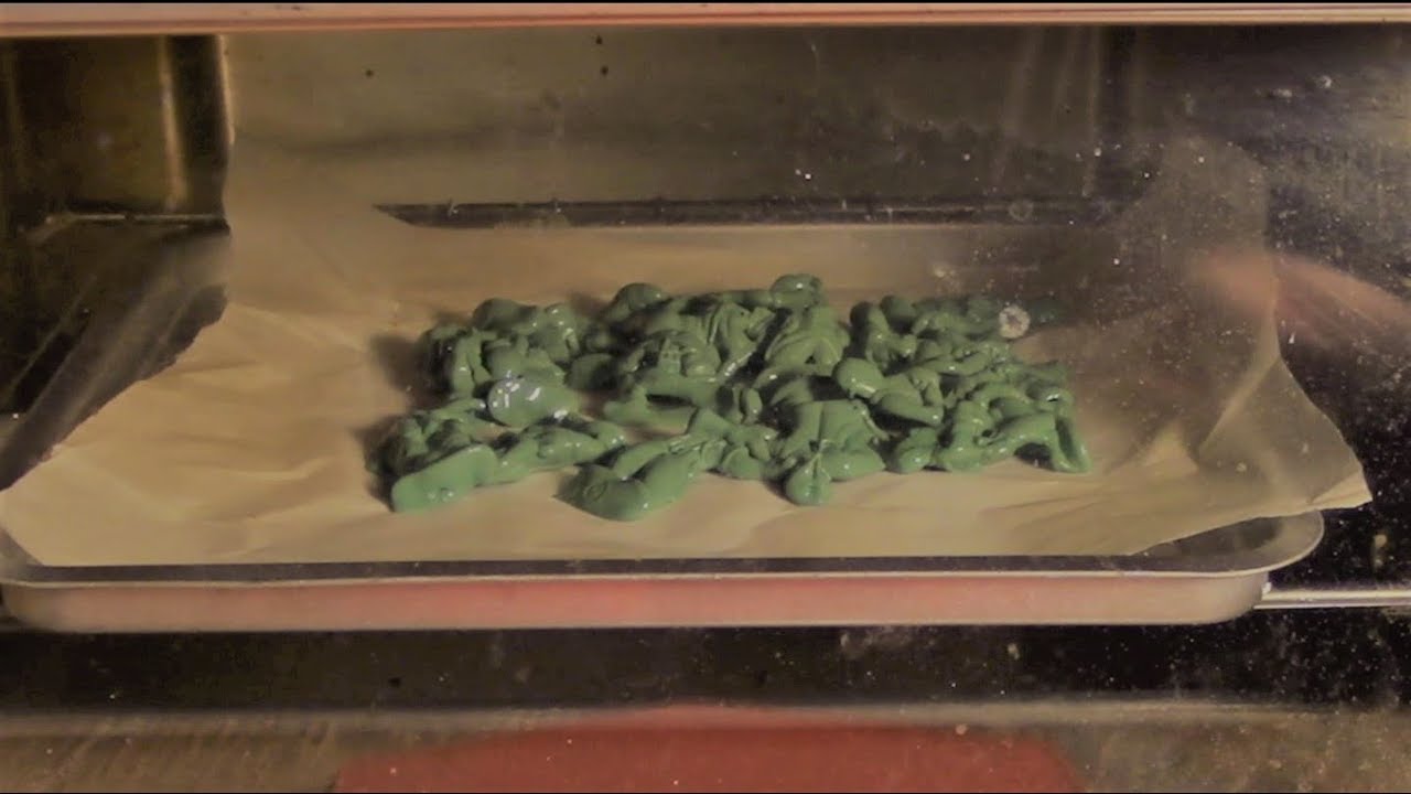 Melting army men and the rest of my plastic. - YouTube