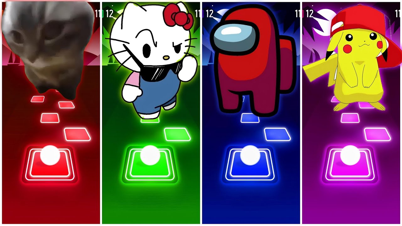 Chipi chipi chapa chapa - Hello kitty - Among us - Pikachu Song ...