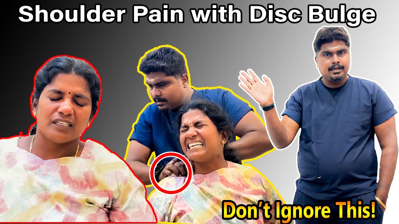 Shoulder pain with Disc Bulge😰 | Dr Vijay Non Surgical | Chiropractic ...