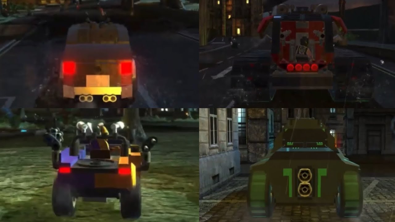 Lego Batman 2: DC Super Heroes - All Vehicles (Free Roam) - YouTube
