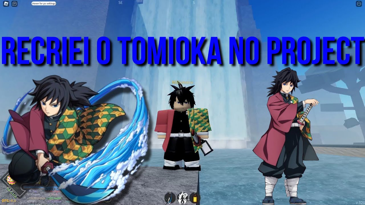 RECRIEI O GIYU TOMIOKA NO PROJECT SLAYERS UPDATE 1.5 - YouTube