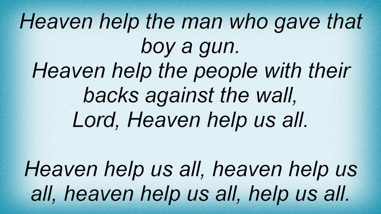 Stevie Wonder - Heaven Help Us All Lyrics - YouTube