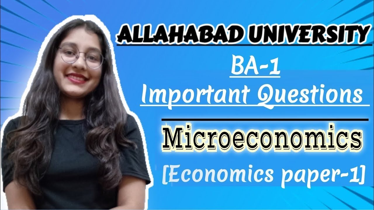 Allahabad university guess paper 🔥BA -1guess paper |Economics ...