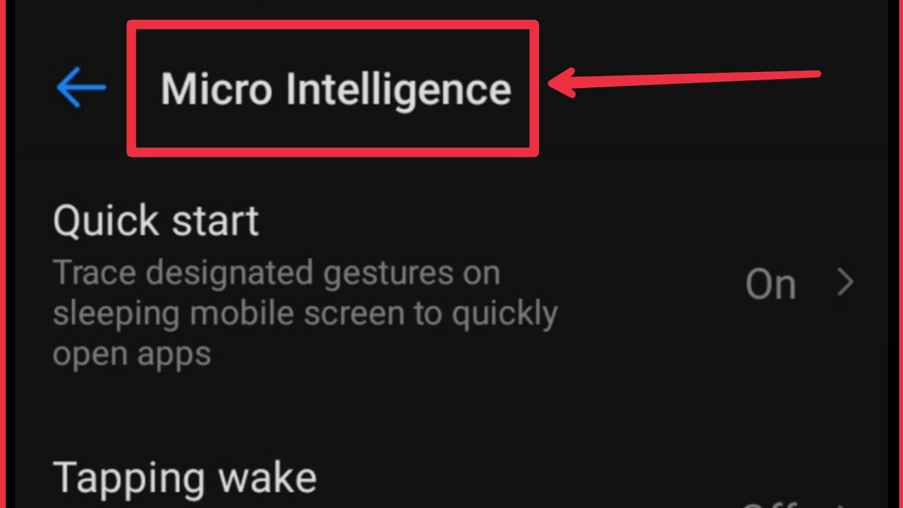 What is Micro Intelligence Settings in Tecno Mobile - YouTube