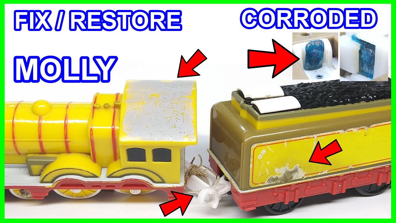 How to fix restore Molly Trackmaster, replace motor, roof cab paint ...