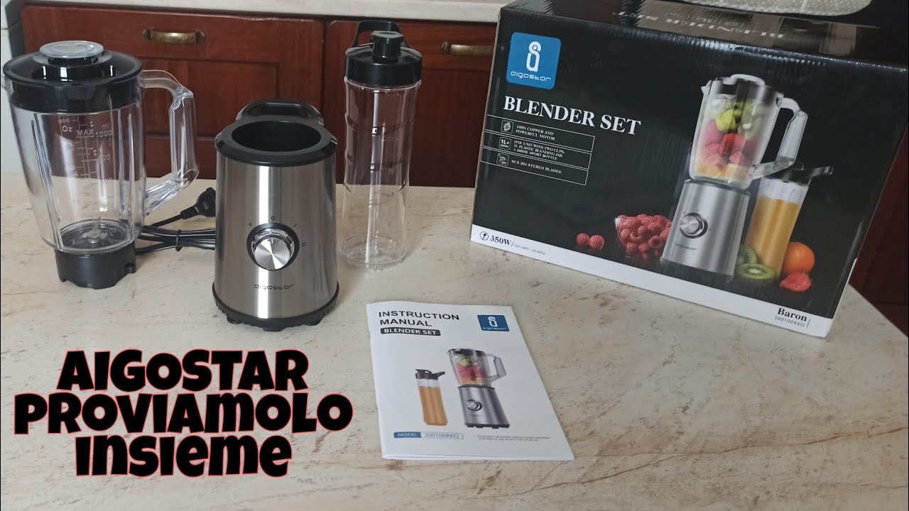 Frullati freschi con BLENDER SET AIGOSTAR - YouTube