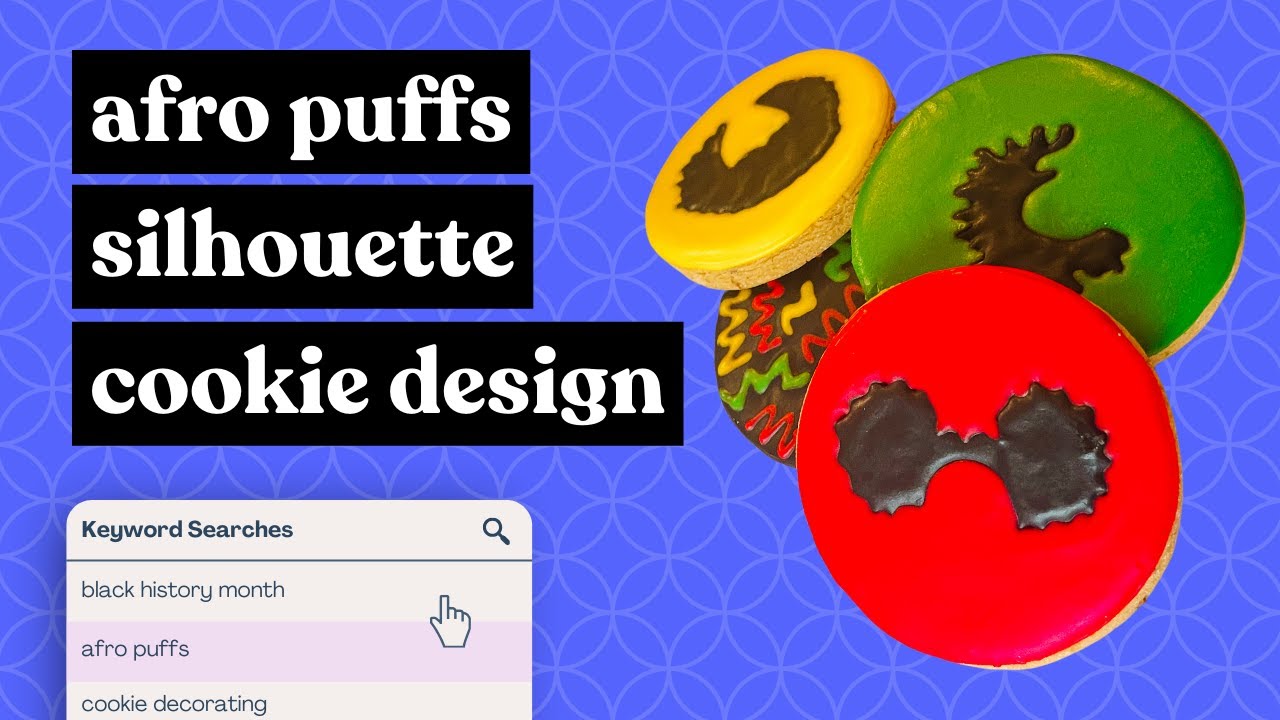 How to Make an Afro Puffs Silhouette Cookie Design | Black History ...