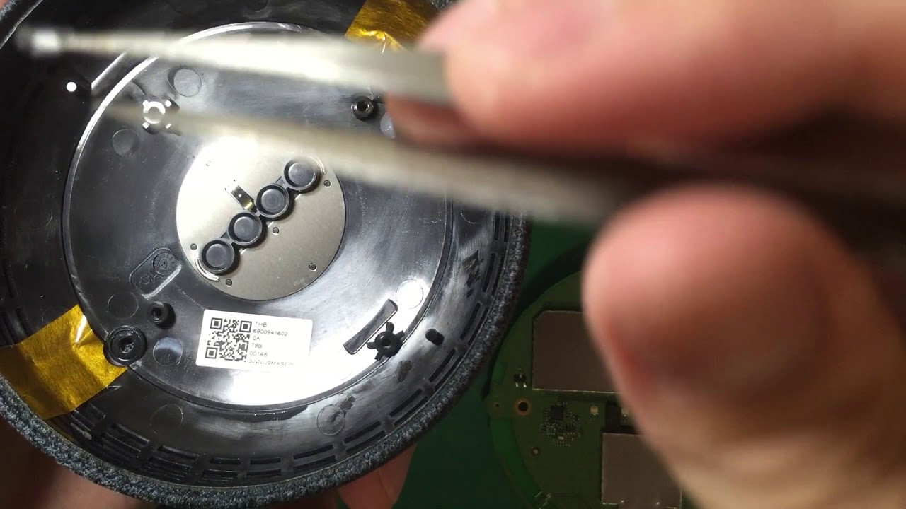 Google home mini teardown (mems microphone membrane part) - YouTube