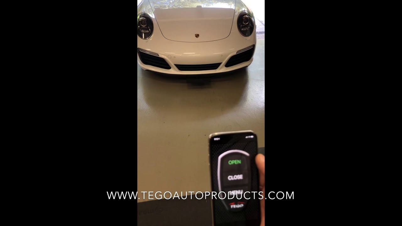 License Plate Retractor Porsche Carrera S - YouTube