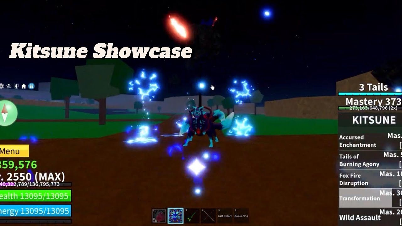 Kitsune Showcase Roblox Bloxfruits - YouTube