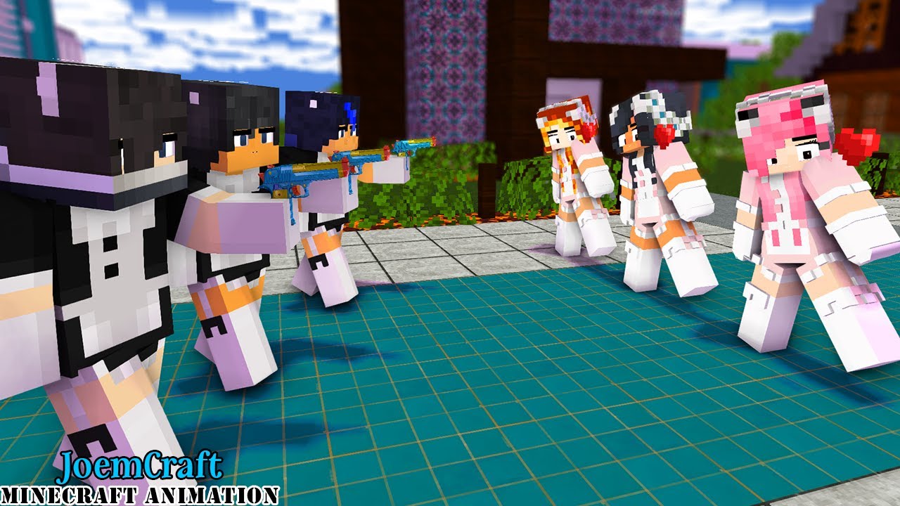 Aphmau Sexy Maids Friends Captured Love First Love Meme Shuffle Dance Minecraft