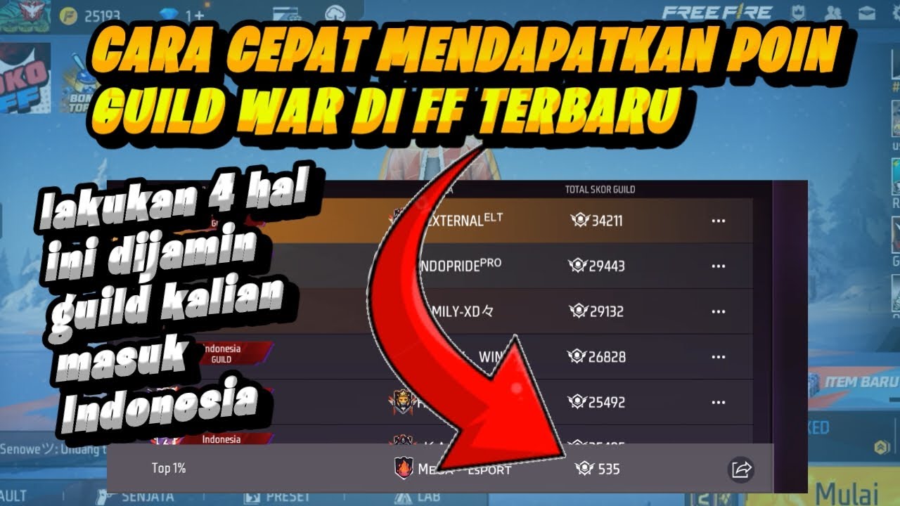 Tips Ampuh: Menaikan Poin Guild War dengan Cepat di Free Fire - YouTube