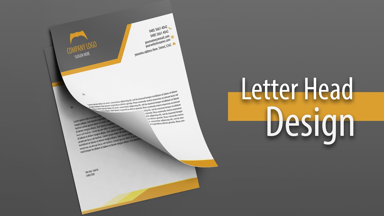 How to Create Letter Head Design I Photoshop CC I S2 Graphics Design ...