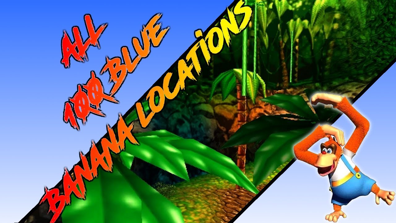 Donkey Kong 64 - Jungle Japes - Lanky Kong - All 100 Blue Banana ...