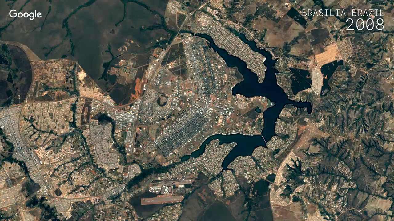 Google mostra a evolução de Brasília pelo Google Earth - YouTube