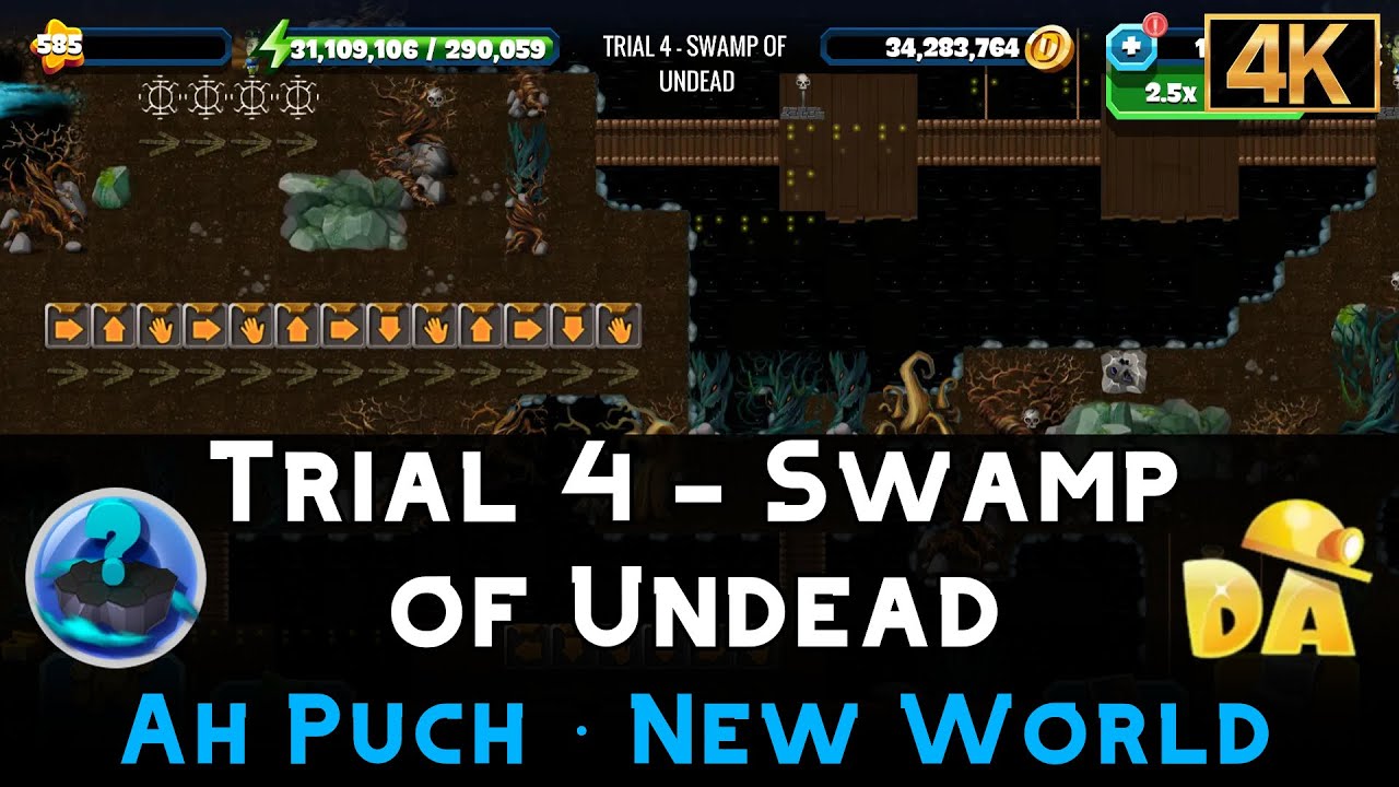 Trial 4 - Swamp of Undead | Ah Puch #9 | Diggy's Adventure - YouTube