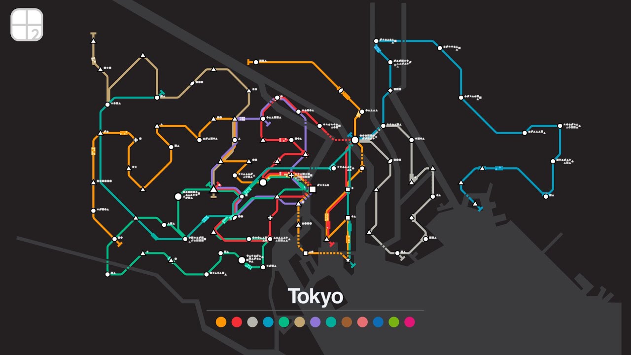 Mini Metro Community Maps: Tokyo Mega Metro (Normal Mode) - YouTube