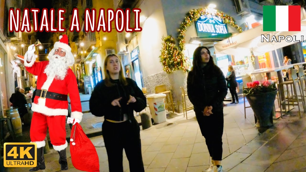 Natale a Napoli 🇮🇹 Naples Italy, Christmas in Naples - Walking December ...