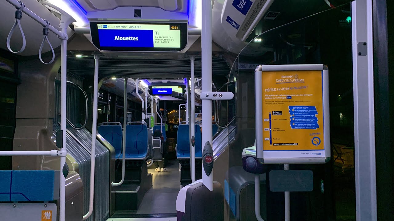 Bus TVM Iveco Urbanway 18 GNV trajet de Alouettes à Thiais-Résistance ...