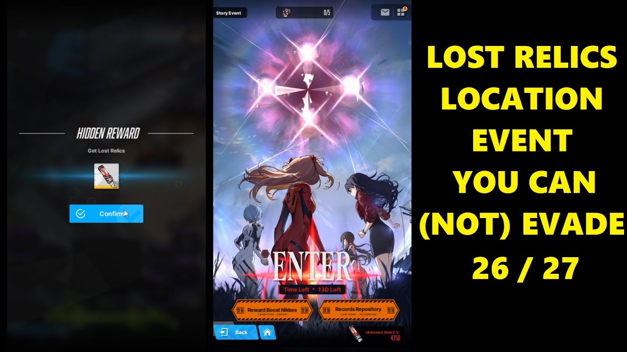 26/27 Lost Relics Location at Event NIKKE X Evangelion Collab | GODDESS ...