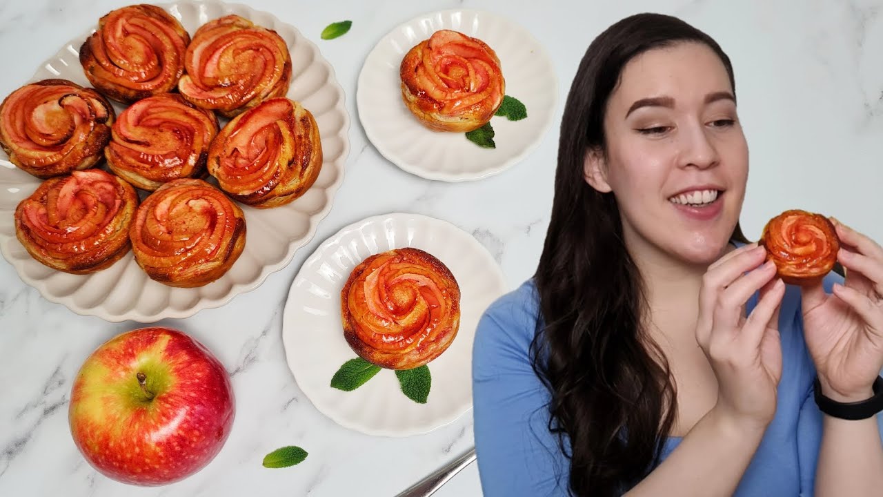 How To Make Individual Frangipane Apple Rose Tarts Recipe - YouTube