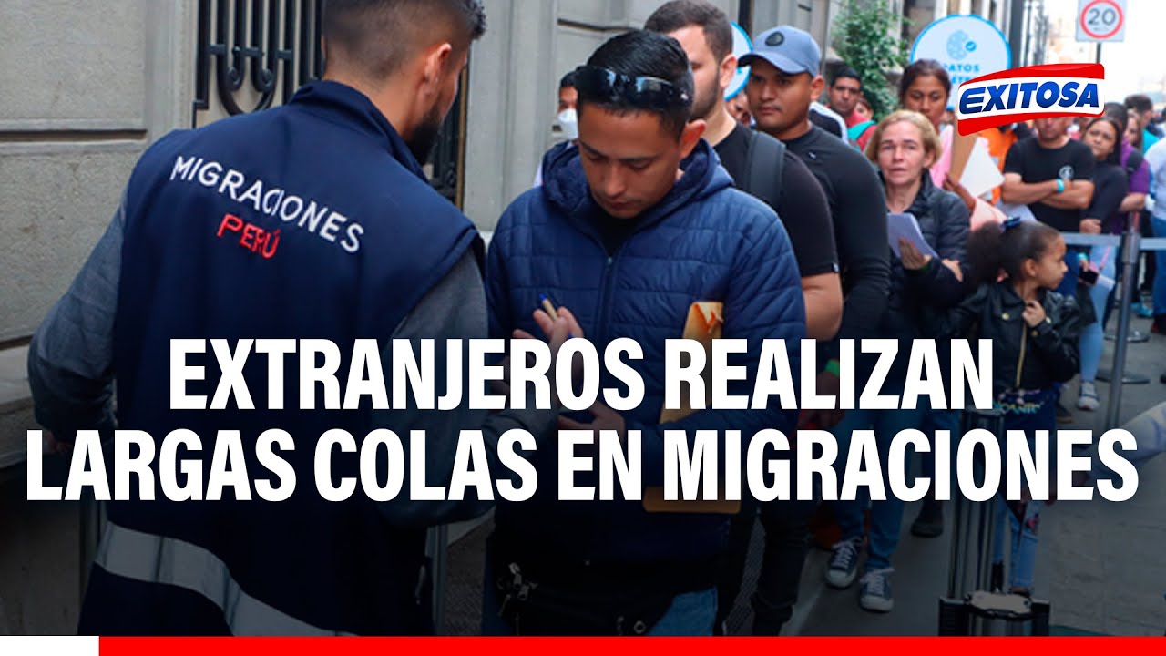 🔴🔵Extranjeros realizan largas colas en Migraciones para regularizar su ...