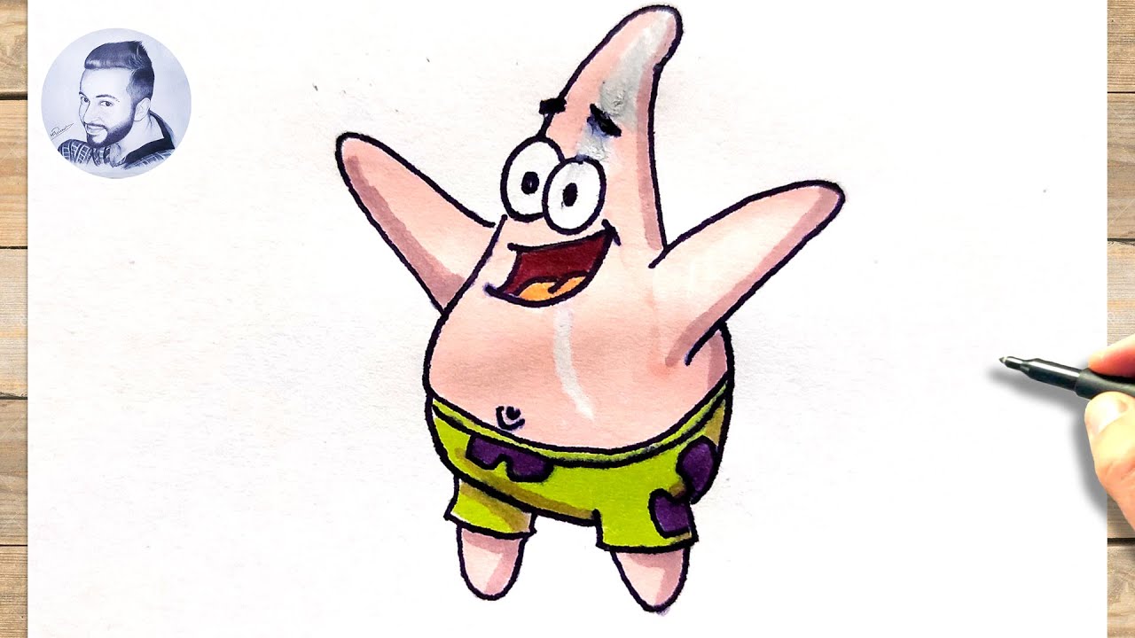 Comment dessiner patrick l étoile de mer dans bob l éponge - YouTube