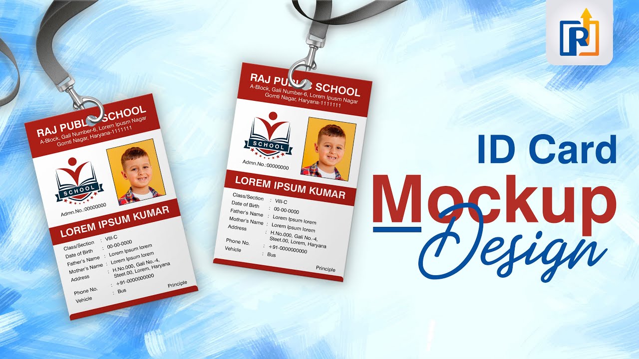 School ID Card Mockup PSD File 100% free download - YouTube