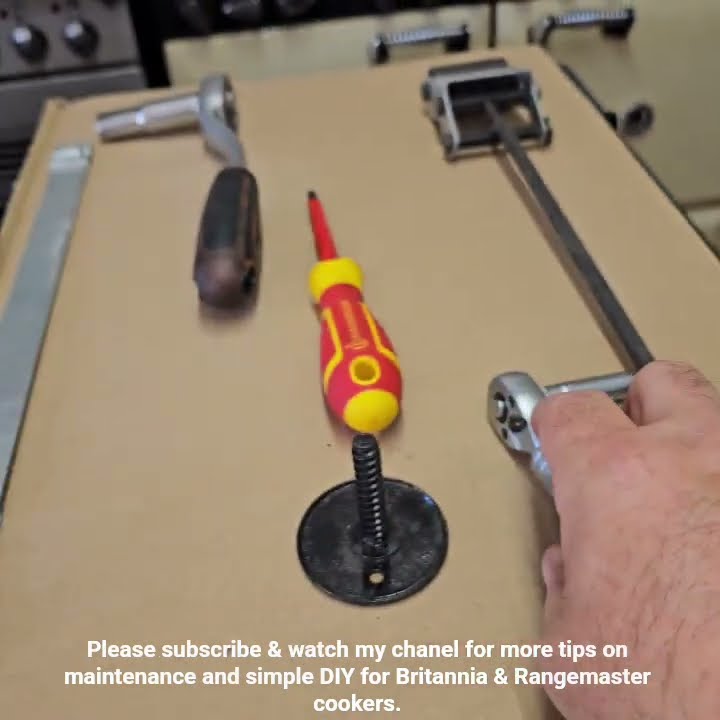 How to adjust Rangemaster cooker height - YouTube
