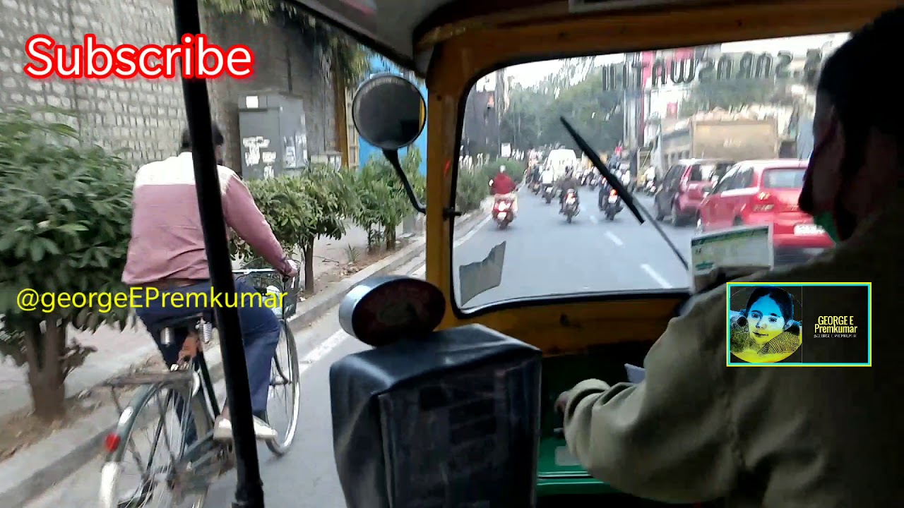 Bengaluru Mark's Road to Brigade Road Junction ️Auto Rickshaw Ride 🙏 ...