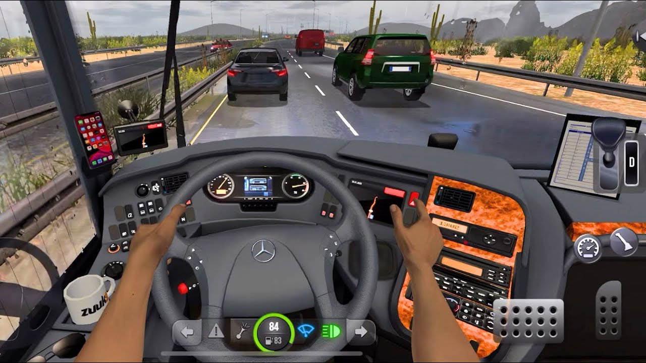 Bus Simulator : Ultimate - MERCEDES-BENZ TRAVEGO 15 SHD Driving Rainy ...