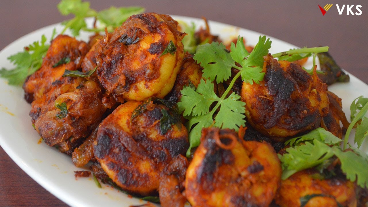 Prawn Fry Roast Kerala Style | Prawn Varuval Recipe | Konchu Fry ...