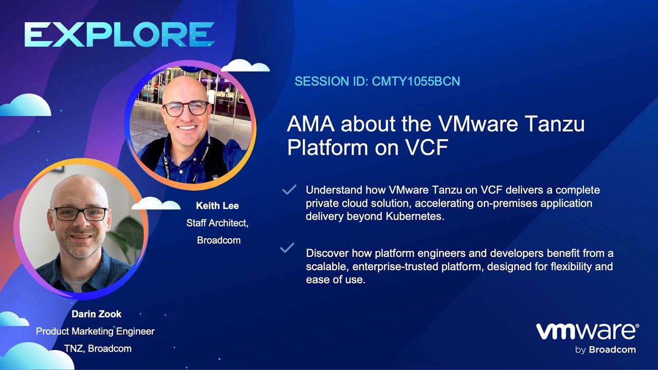 CMTY1055BCN - AMA about the VMware Tanzu Platform on VCF - YouTube