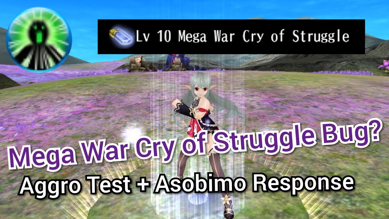 Toram - Mega War Cry of Struggle Bug? Aggro Test + Asobimo's response ...
