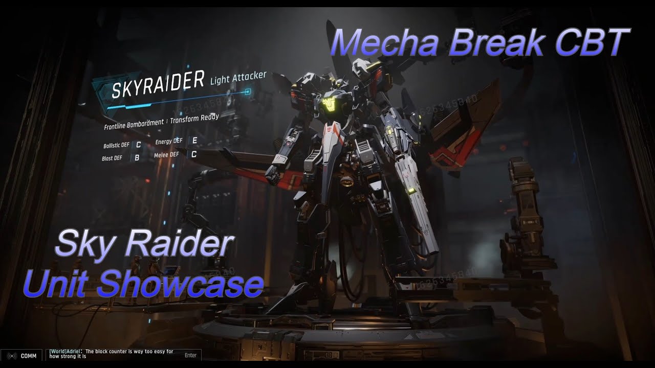 Mecha Break CBT || Sky Raider Unit Kit Overview/Showcase - YouTube