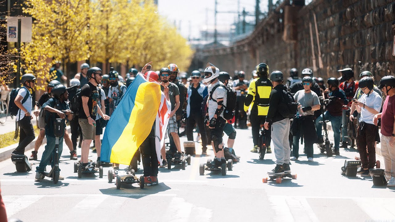 MASSIVE PEV GROUP RIDE IN DC - ESK8DC DISTRICT NOMADS Group Ride - YouTube