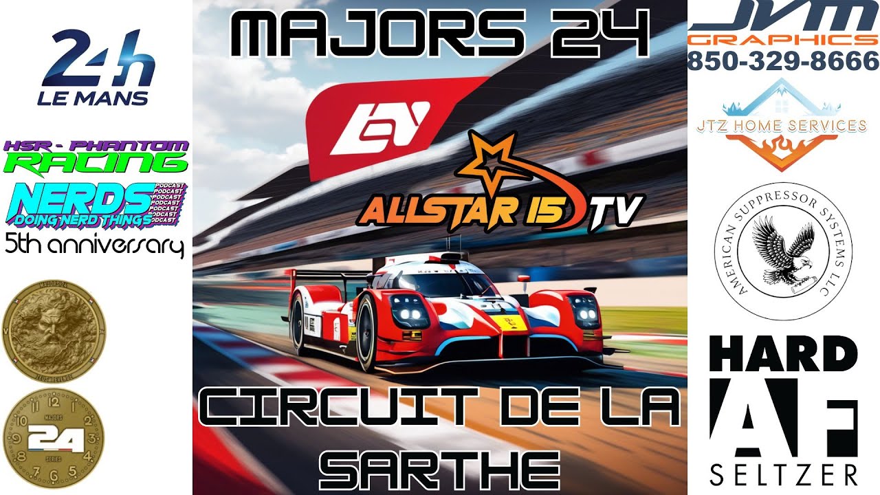 24 Hours of Le Mans | HSR - Phantom Racing | iRacing Hours 1-8 - YouTube