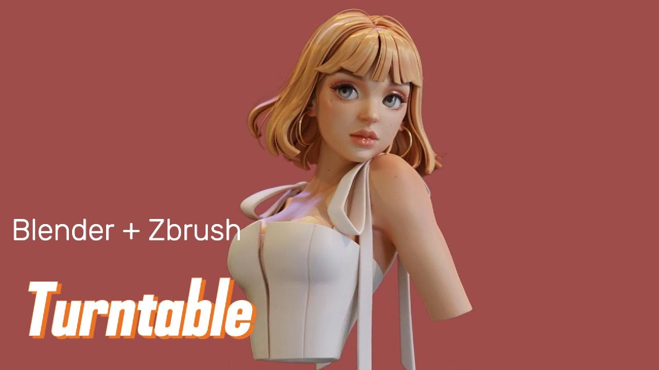 Stylized character render result & Zbrush turntable - YouTube