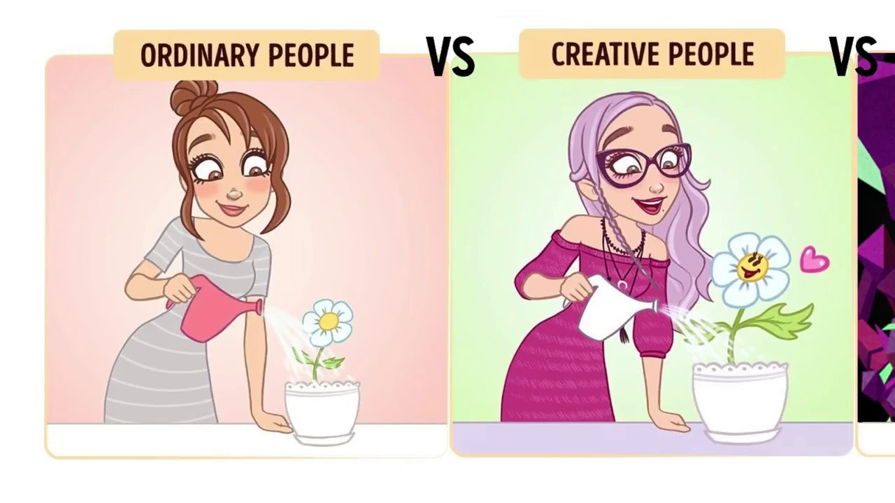 normal people vs. creative people - YouTube
