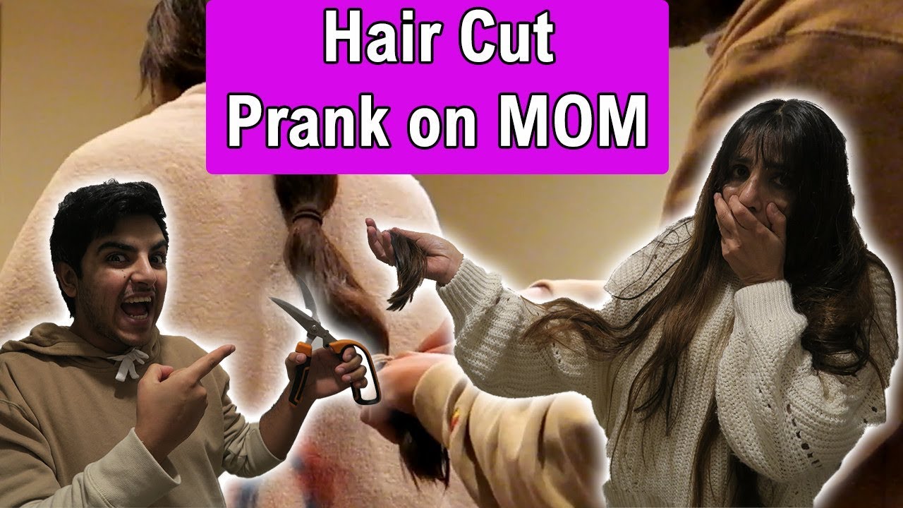 I CUT MY MOMS HAIR PRANK - YouTube