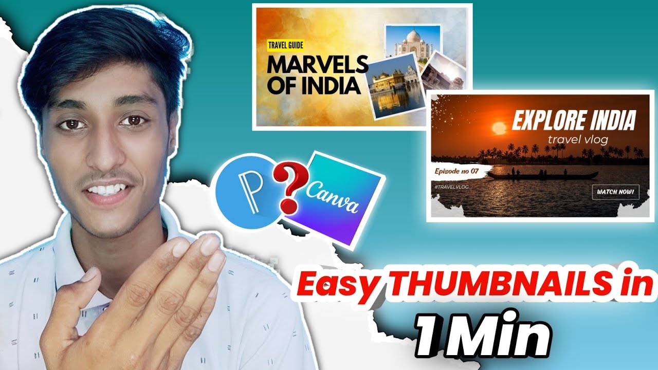How to Make Easy Thumbnails in 1 Min // Easy Thumbnails Kaise Banaya ...