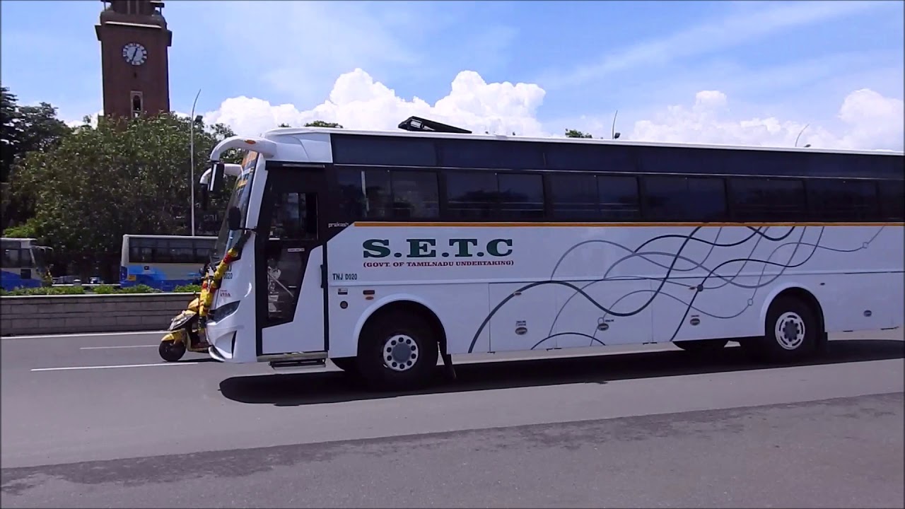 SETC new buses depart after Inauguration - YouTube