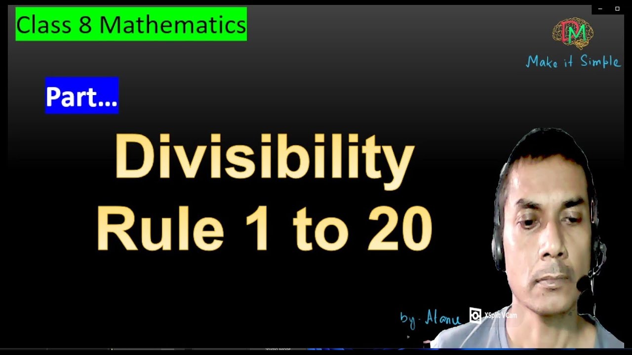 Divisibility Rule 1 to 20 - YouTube