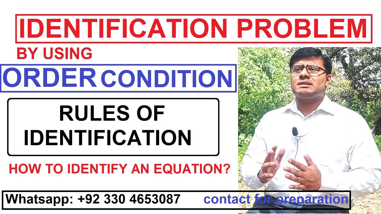 Identification problem by using order condition method - YouTube