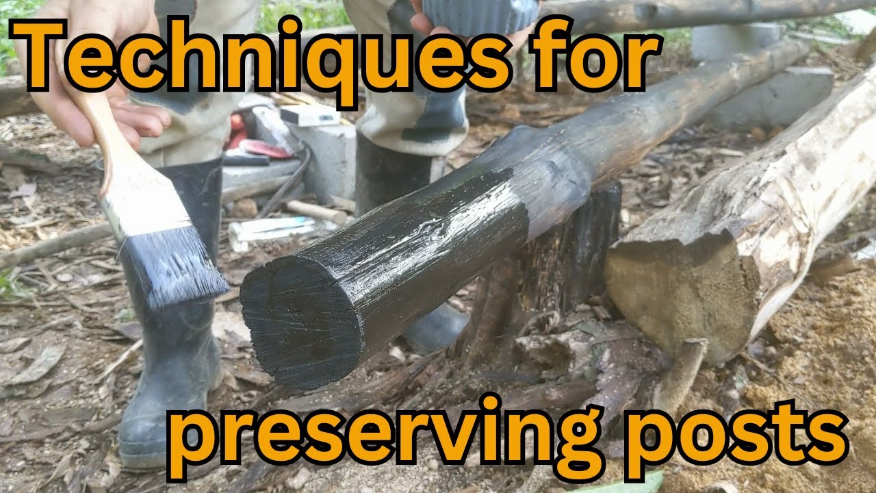 Four steps to preserving posts (steel, fire, oil, cement) - YouTube